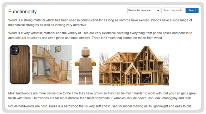 Timber Based Materials – Focus Educational Software