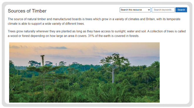 Timber Based Materials – Focus Educational Software