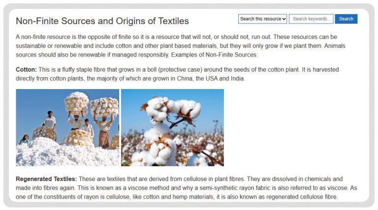 Textile Based Materials – Focus Educational Software